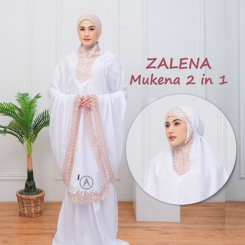 Jual Arbifa | 2in1 Mukena Traveling Dewasa Renda Zipper Series Zalena ...