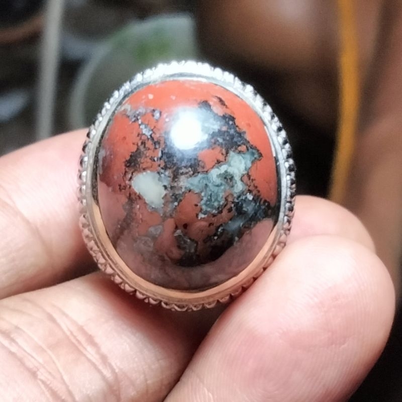 Jual cincin batu akik badar besi super merag lain pancawarna phyrus ...