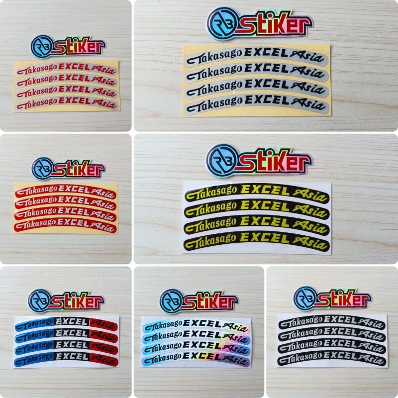 Jual Stiker cutting velg TAKASAGO EXCEL ASIA sticker pelek velk motor ...