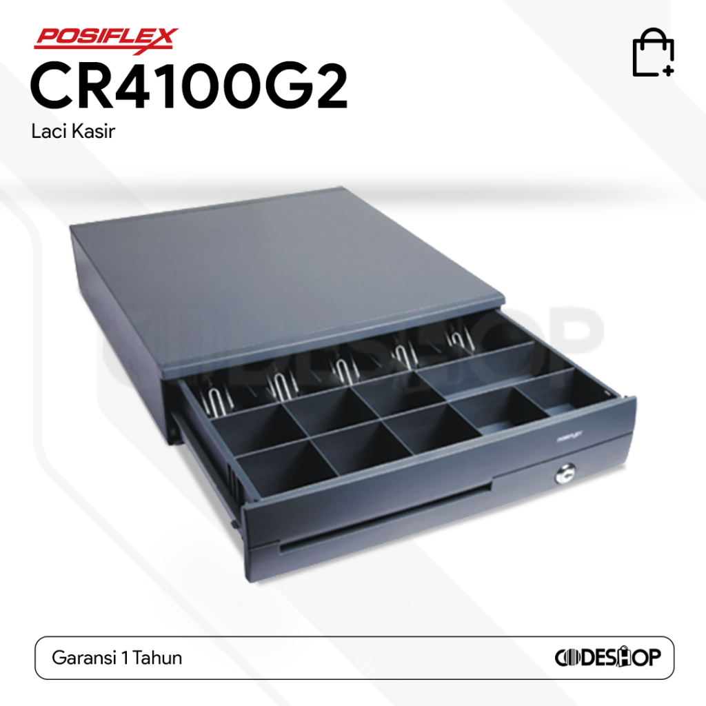Jual Posiflex CR 4100g2 Cash Drawer Laci Kasir Ukuran Besar RJ-11 Plus ...