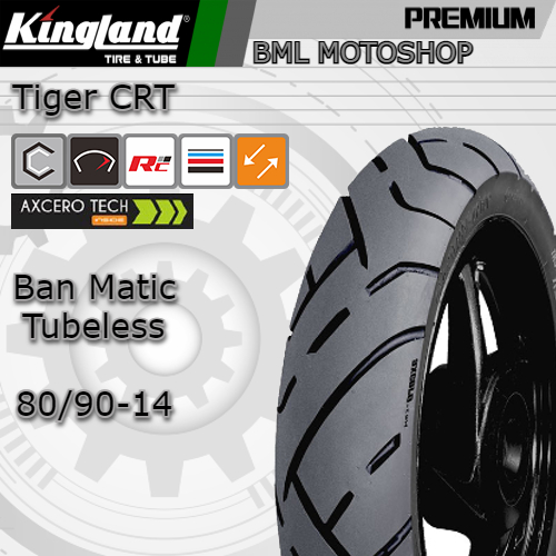 Jual Ban Matic Kingland Tubeless 80/90-14 CRT Pangolins Tiger Puma Jaguar Dolphin Leopard Free ...