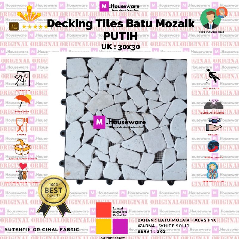 Jual Ready stock Decking Tile Batu Mozaic / Lantai Batu Mozaik UK ...