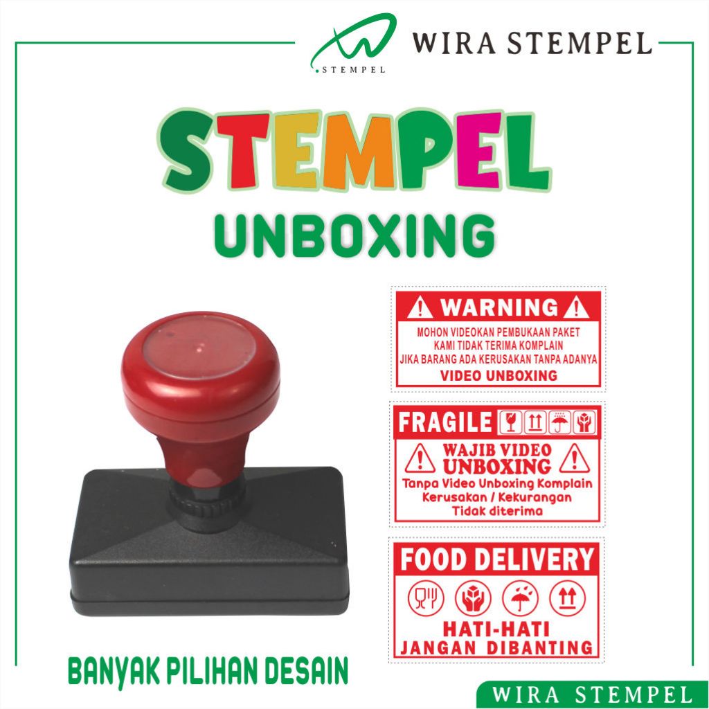 Jual Cetak Stempel Unboxing Stampel label Fragile packing Cap Dus Flash ...