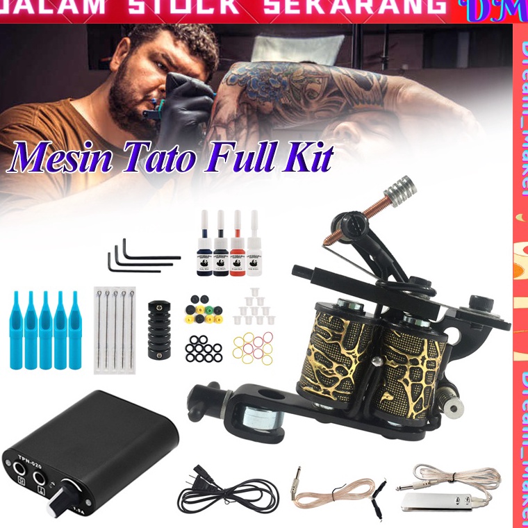 Jual [KODE J72D] Tato Pemula Perangkat Tato Alat Mesin Tattoo Tatto ...