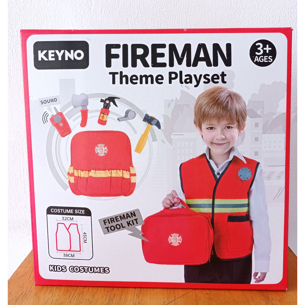 Jual Fireman Theme Playset Kostum Pemadam Kebakaran Firefighter Anak ...