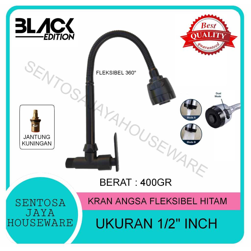 Jual KRAN CUCI PIRING FLEKSIBEL HITAM / KRAN ANGSA DAPUR FLEKSIBEL ...