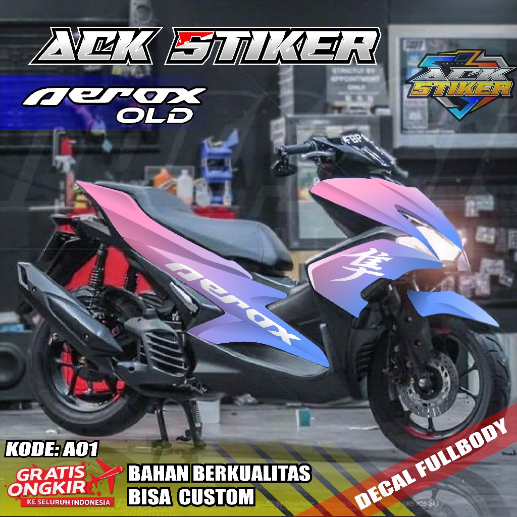 Jual Decal Sticker Aerox 155 Old Fullbody / Decal Aerox lama 155 desain baru ack Kode A01 ...