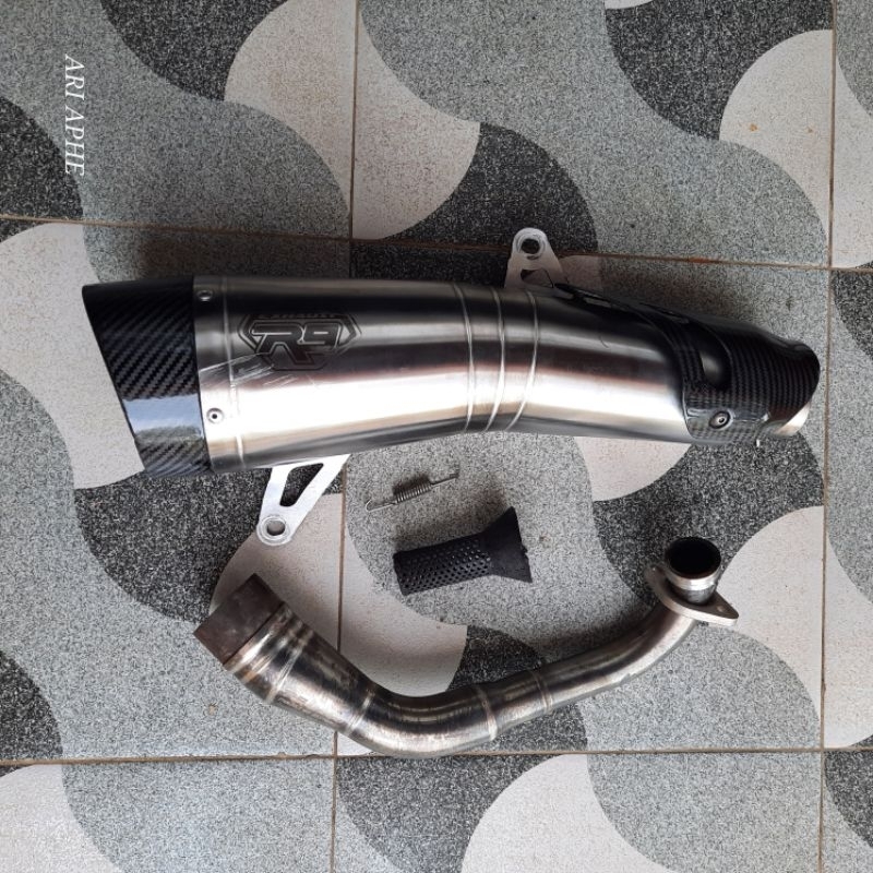 Jual knalpot r9 new h2 original fullsystem XMAX 250 old | Shopee Indonesia