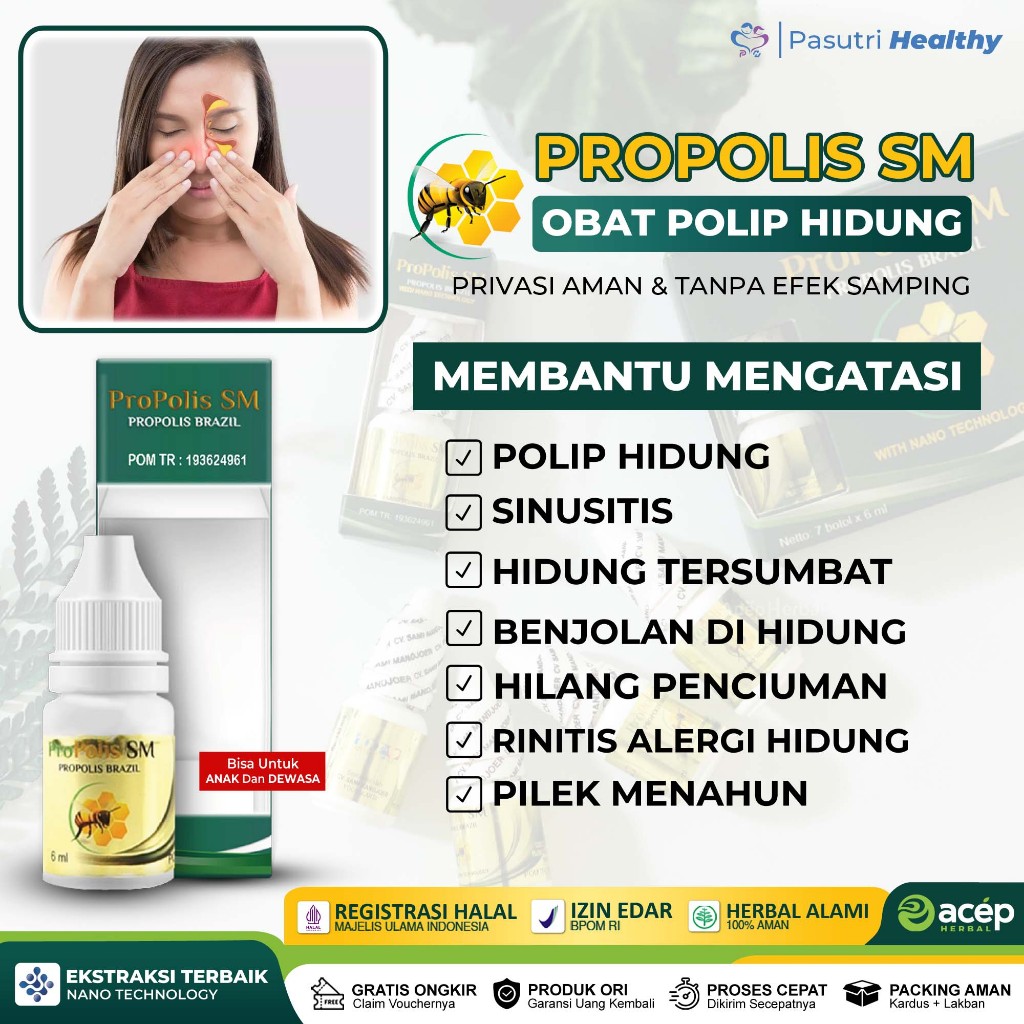 Jual Obat Herbal Polip Hidung Sinusitis Menahun Piles Anosmia Hidung Tersumbat Hilang Penciuman ...