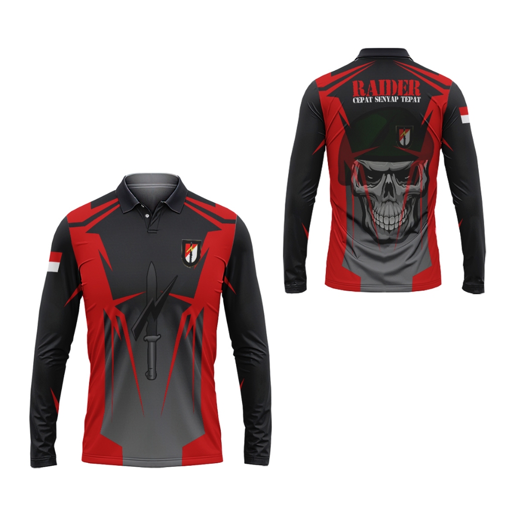Jual Baju Kaos Raider TNI AD | Jersey Raider Panjang | Batalyon Raider ...
