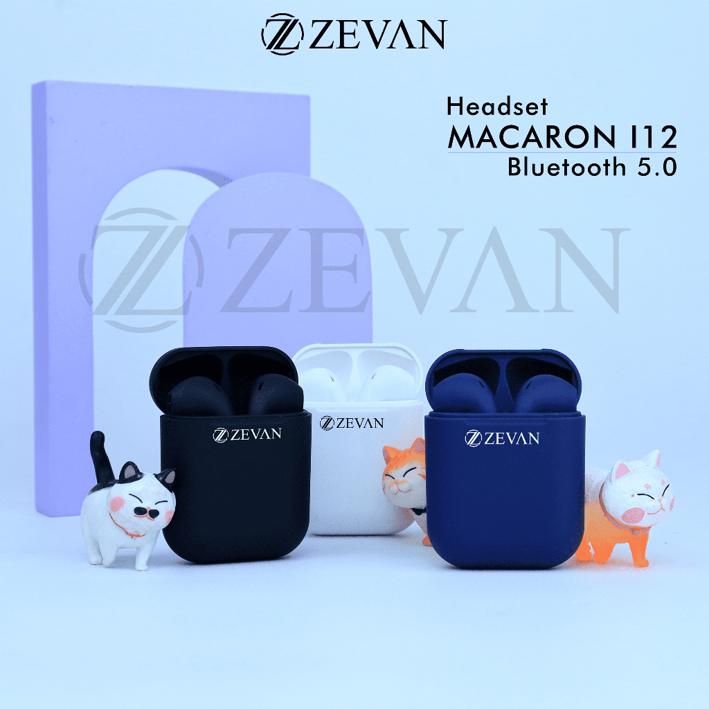Jual ZEVAN Headset Bluetooth Macaron i12 Wireless Stereo 5.0 HIFI HD ...
