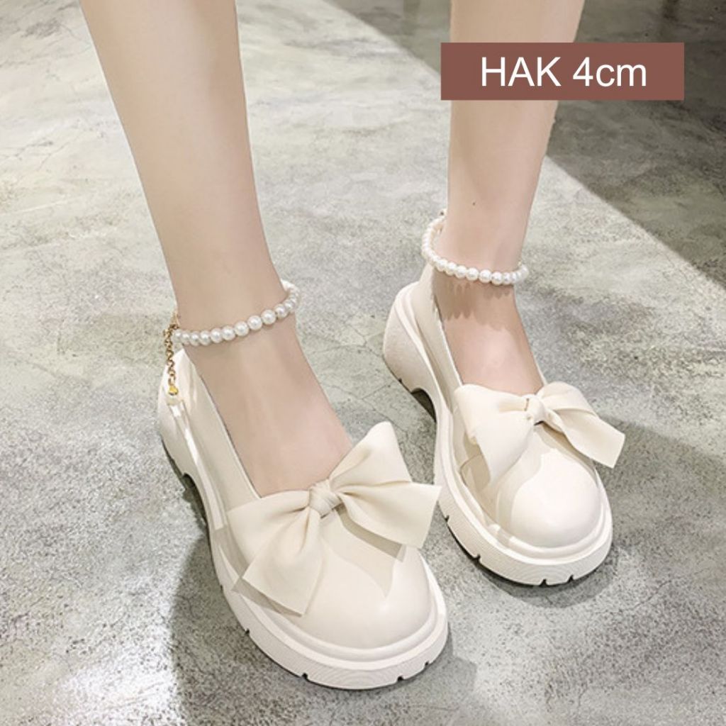 Jual FD Marry Jane Shoes Wanita Sepatu Docmart Pearl Cewek Kasual ...