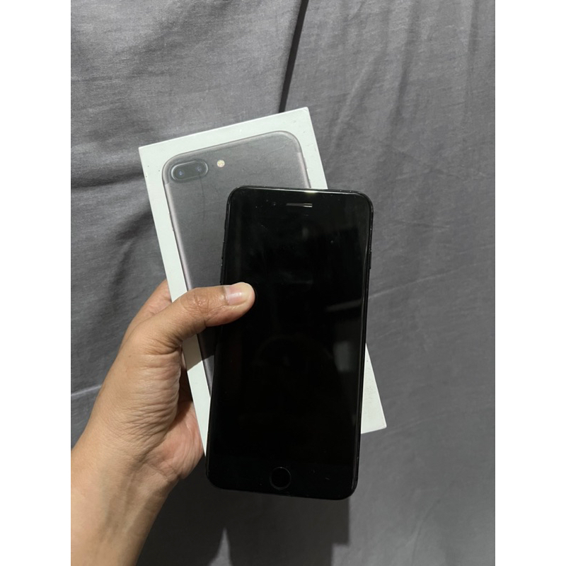 Jual Iphone 7plus 7 plus 7+ black 128gb lengkap box | Shopee Indonesia