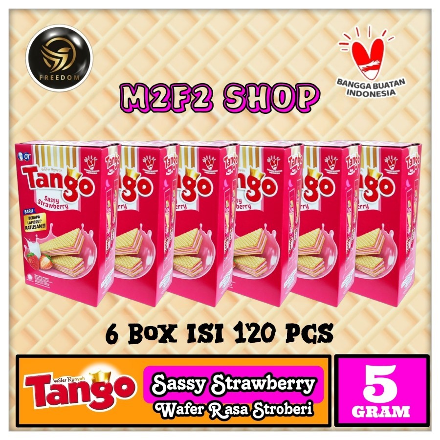 Jual Tango Wafer Sassy Strawberry Stick | Krim Stroberi Susu Stik - 5 ...