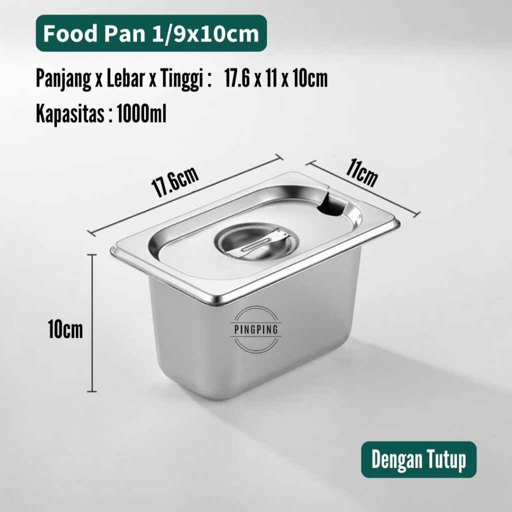 Jual Food pan Stainless steel 1/1x6.5- 1/2x6.5 Food pan Stainless steel ...