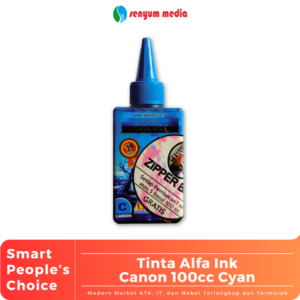 Jual Tinta Alfa Ink Canon 100cc Cyan (1 Pcs) (S:PCS) | Shopee Indonesia