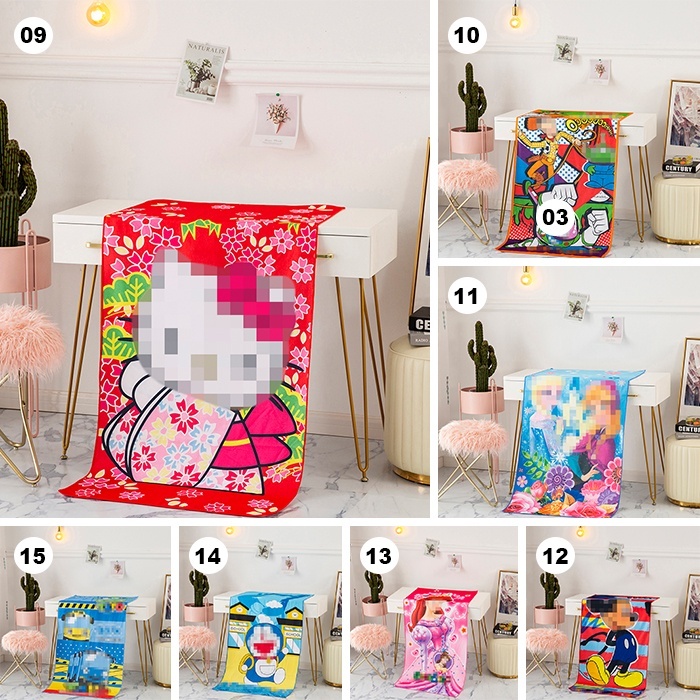 Jual Handuk Anak Karakter Kartun / Handuk Jumbo 70x140cm | Shopee Indonesia