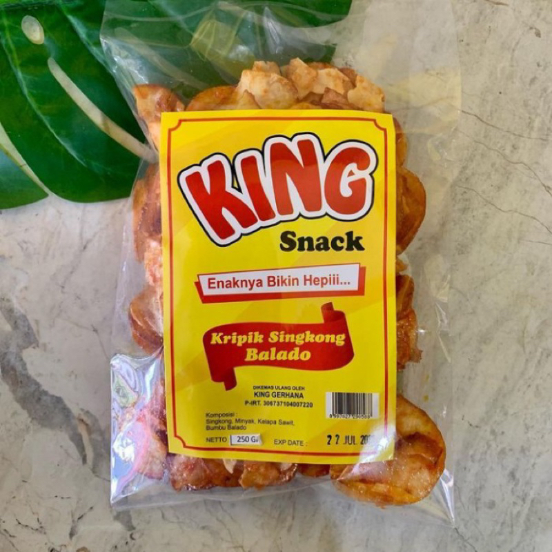 Jual King Snack Kripik Singkong Balado 250gr | Shopee Indonesia