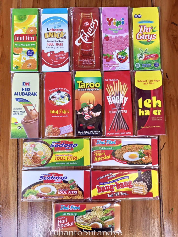Jual Amplop lebaran angpao THR PANJANG Snack lucu unik kekinian isi 10 ...