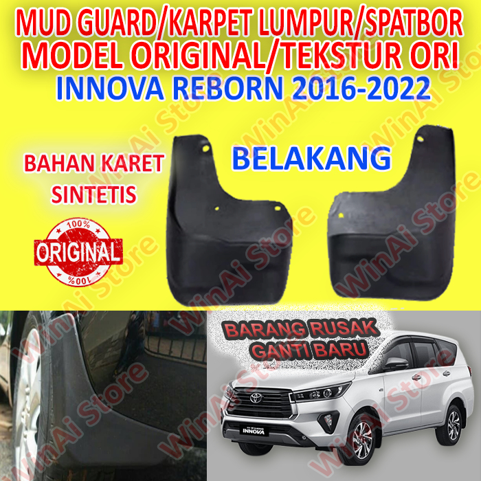Jual MUDGUARD/KARPET LUMPUR INOVA REBORN BELAKANG TAHUN 2016-2022 MODEL ...