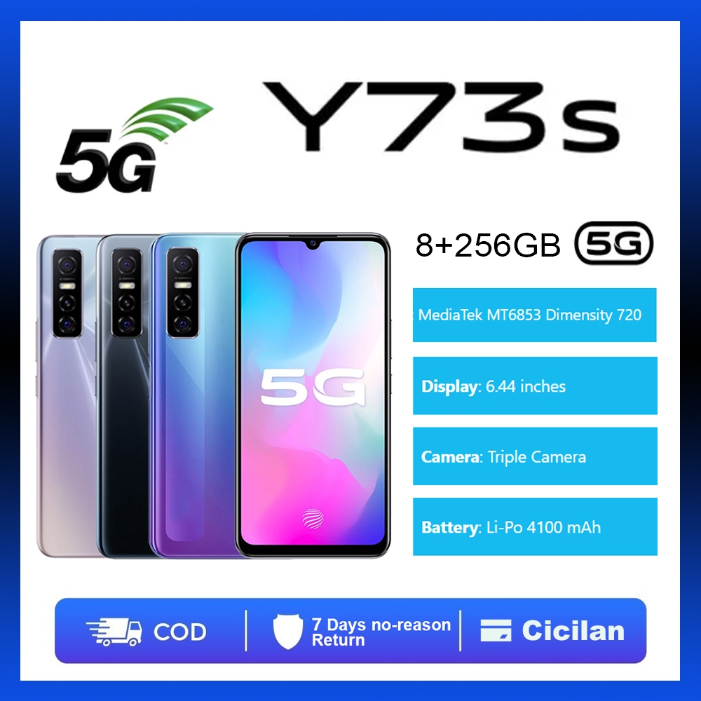 Jual 5g Y73s ram8 256GB 6.44" AMOLED 48MP Camera Dimensity 720 4100mAh ...
