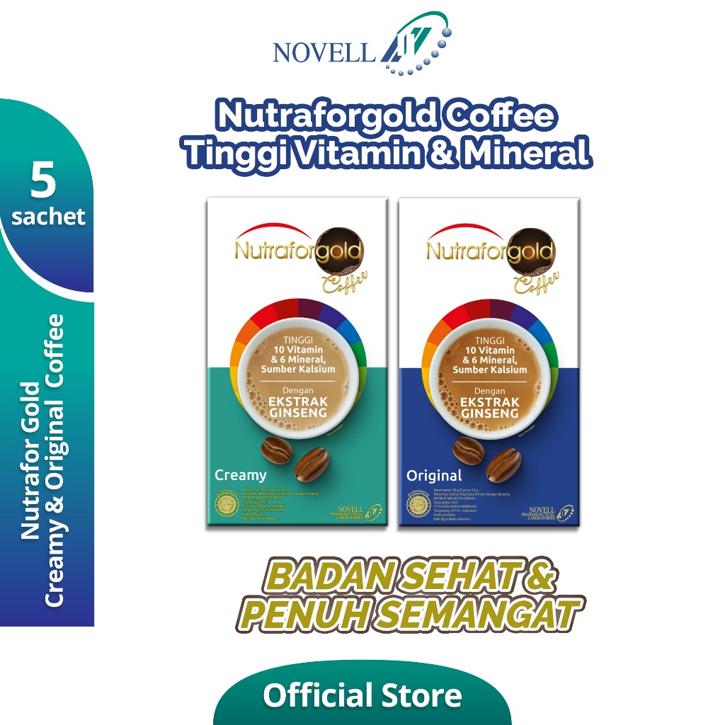 Jual Nutrafor Gold Coffee Tinngi Vitamin & Mineral | Shopee Indonesia
