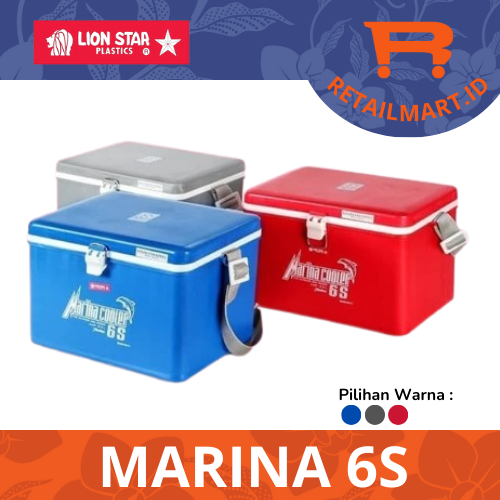 Jual LION STAR MARINA 6S MARINA COOLER BOX / PENYIMPAN ES 5,5 LITER | Shopee Indonesia