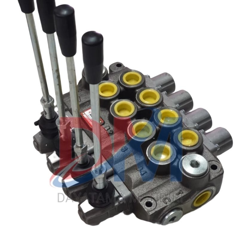 Jual P100 4P HAND CONTROL VALVE 4 TUAS / HAND VALVE HIDROLIK 100 LPM ...