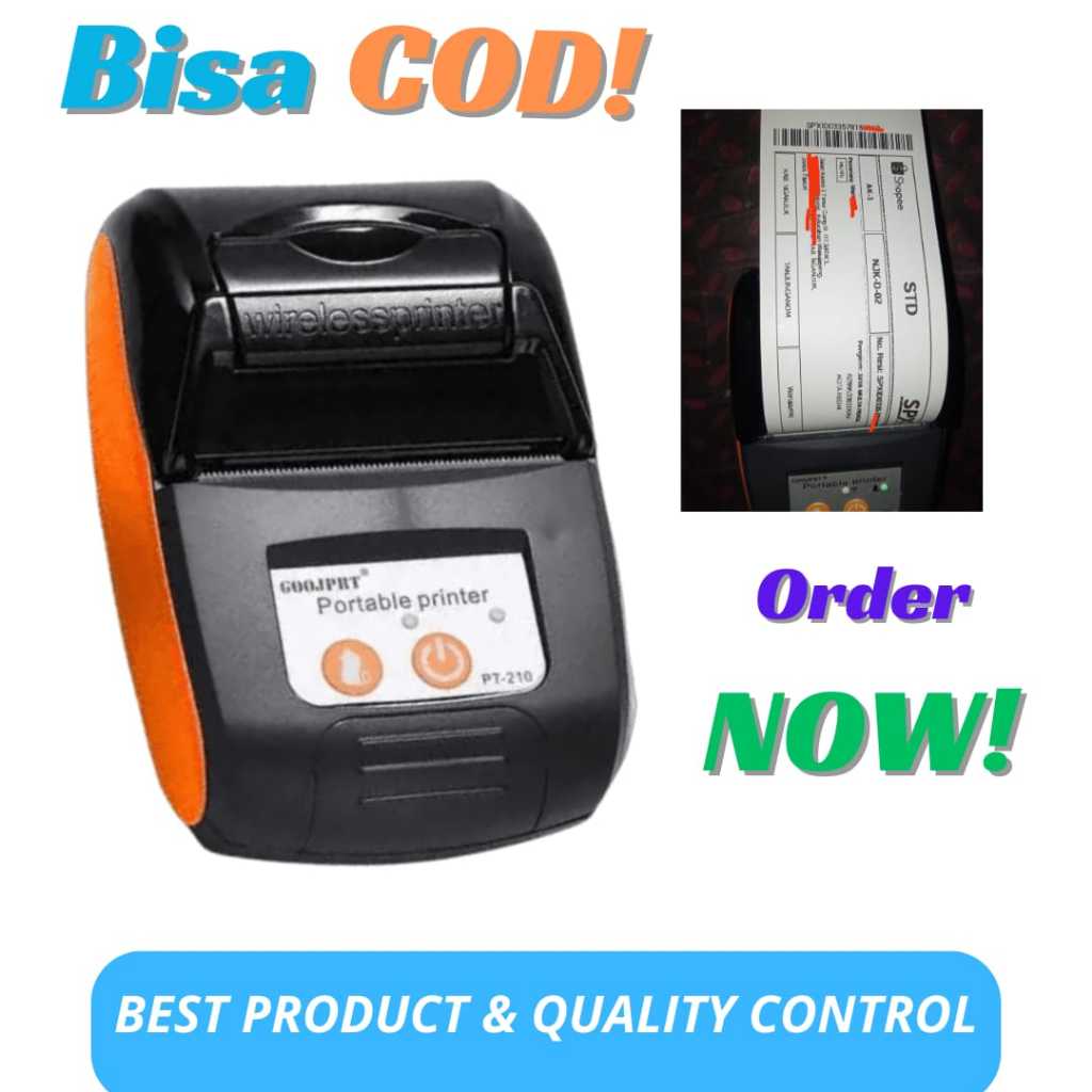 Jual GOOJPRT POS Bluetooth Thermal Receipt Printer 58mm PT210 MTP-3 80 mm Nirkabel 1500 mAh ...