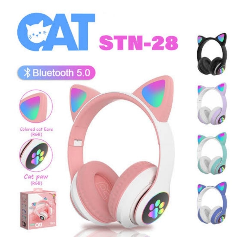 Jual HEADPHONE STN-28 CAT BLUETOOTH WIRELESS KUALIATS BAGUS | Shopee Indonesia
