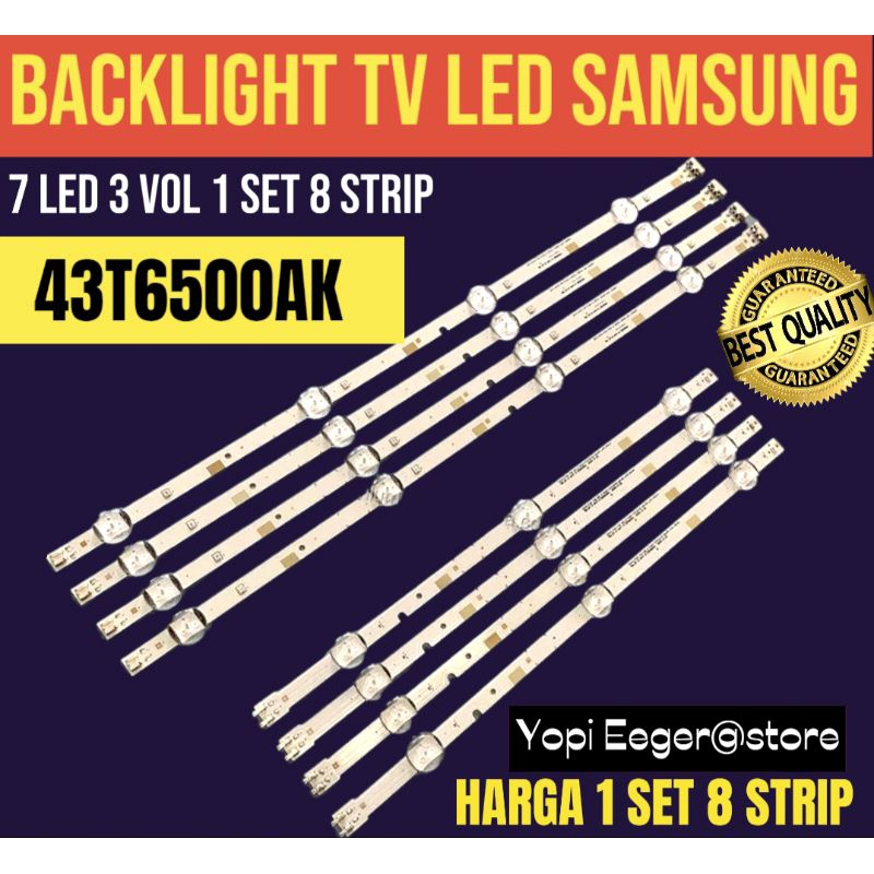Jual BACKLIGHT TV LCD SAMSUNG 43 INCH UA-43T6500AK BACKLIGHT TV 43 INCH | Shopee Indonesia