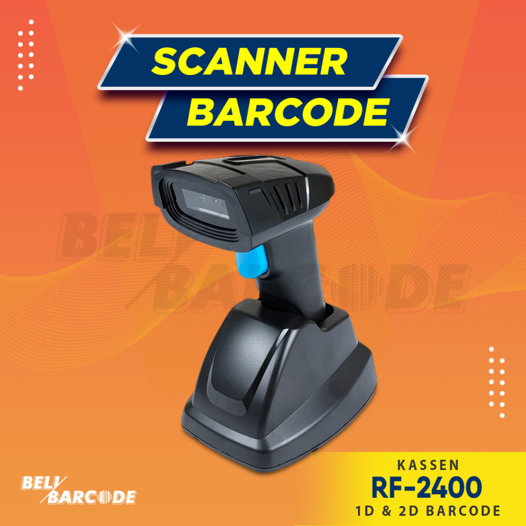 Jual SCANNER WIRELESS KASSEN RF2400 SCAN BARCODE 1D 2D QR CODE E-FAKTUR ...