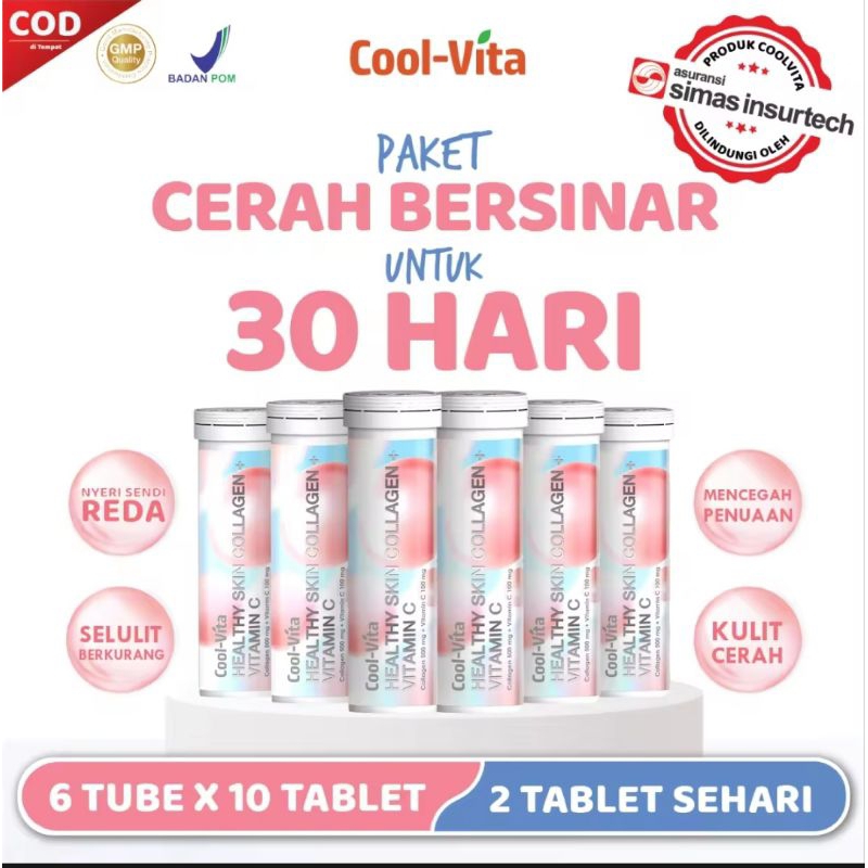 Jual Paket Bundling 6 pcs COLLAGEN COOL-VITA Healthy skin Collagen ...