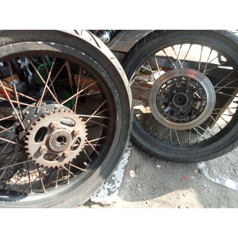 Jual VELG VARIASI HONDA GL PRO PNP MEGA PRO SEPAKET SECOND ORIGINAL ...