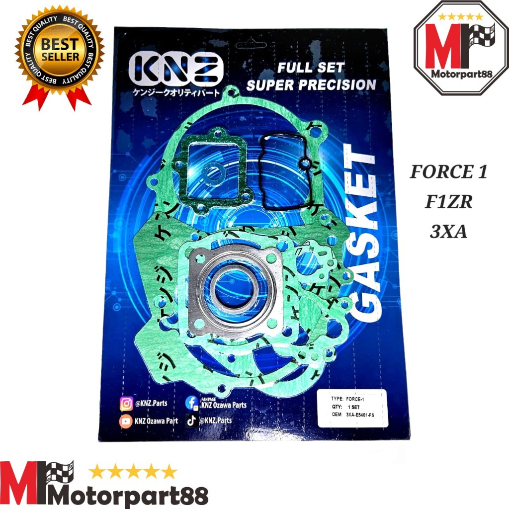 Jual PAKING KNZ GASKET FULL SET FORCE 1 F1ZR 3XA | Shopee Indonesia
