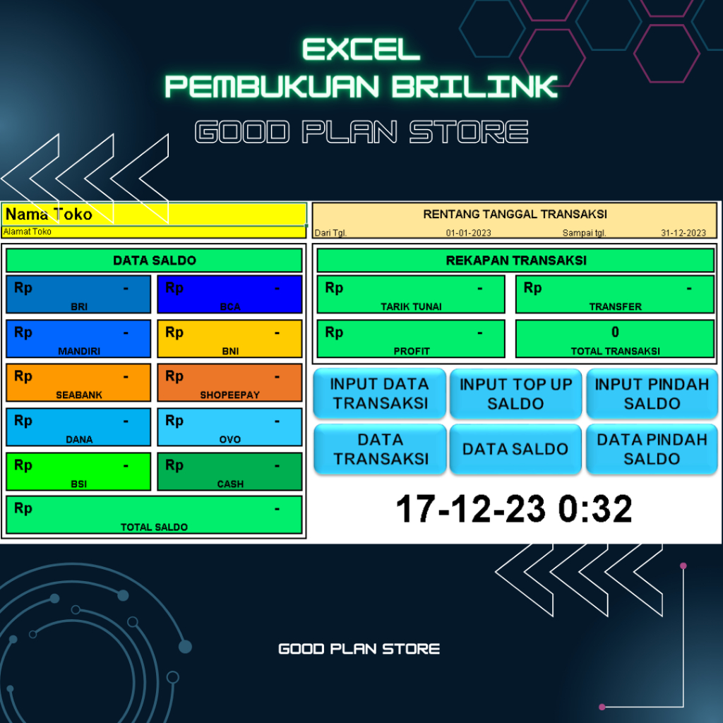Jual Excel / Software Pembukuan BriLink (Update Fitur) | Shopee Indonesia