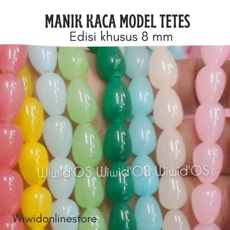 Jual (30 biji) MANIK KACA TETES 8x10 mm | Shopee Indonesia