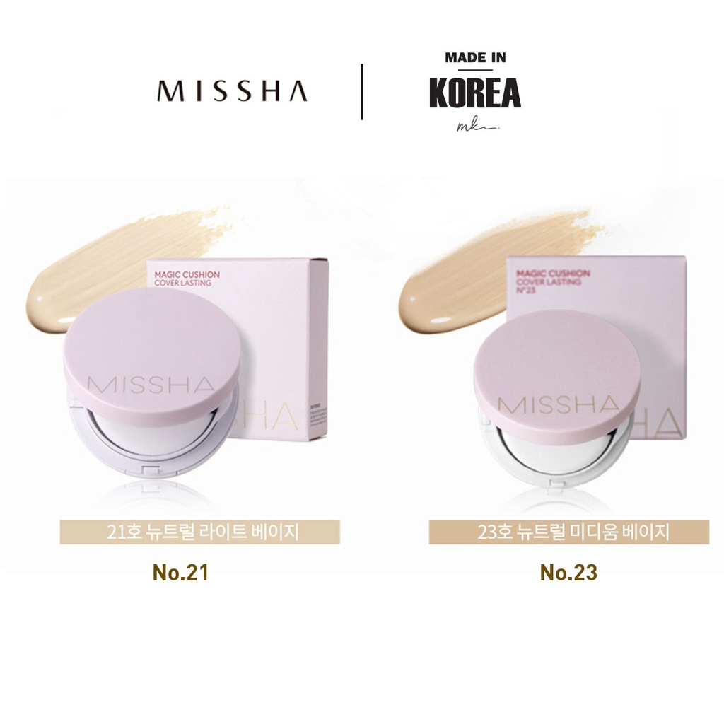 Jual [MISSHA] Magic Cushion Cover Lasting SPF50 + PA +++ Fullset 15g ...