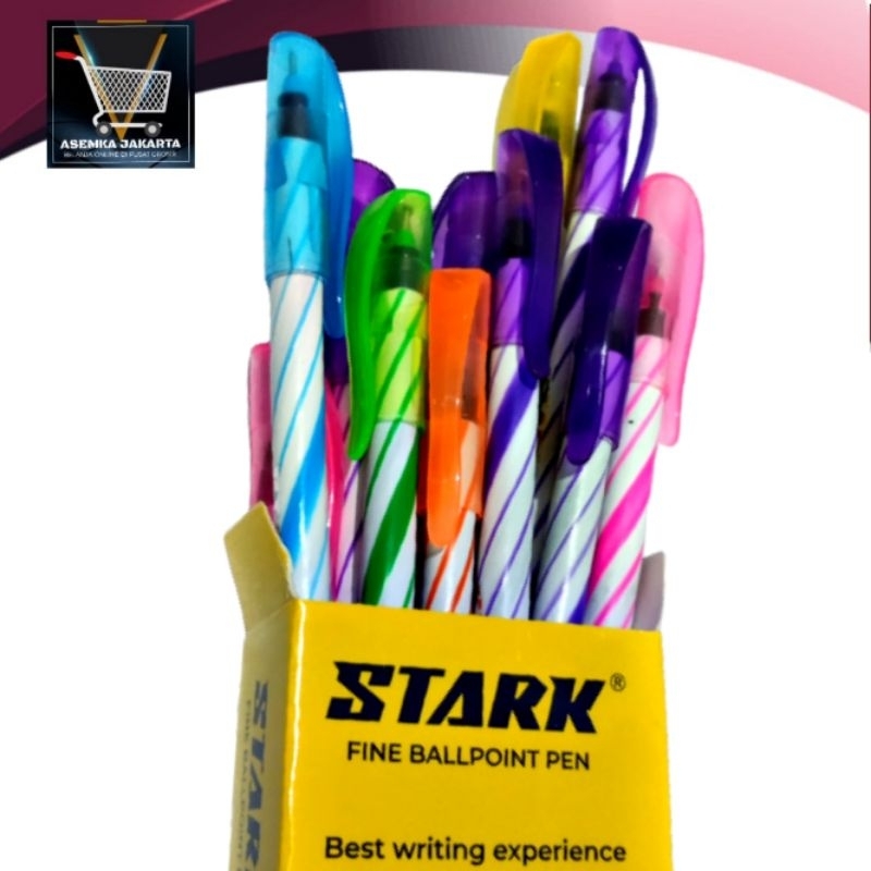 Jual Pulpen Pen Ulir Merk Stark isi 12pcs | Shopee Indonesia