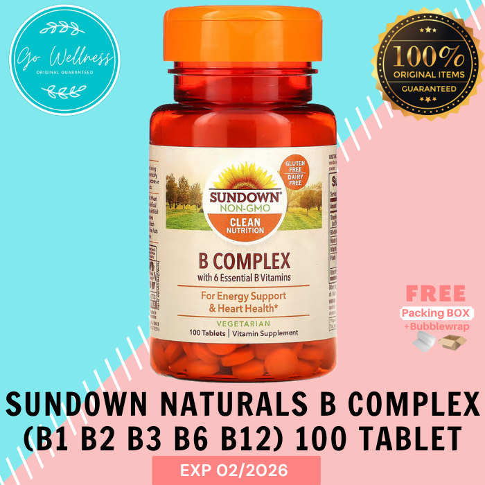 Jual Sundown Naturals Vitamin B Complex B-Complex 100 Tablet | Shopee ...