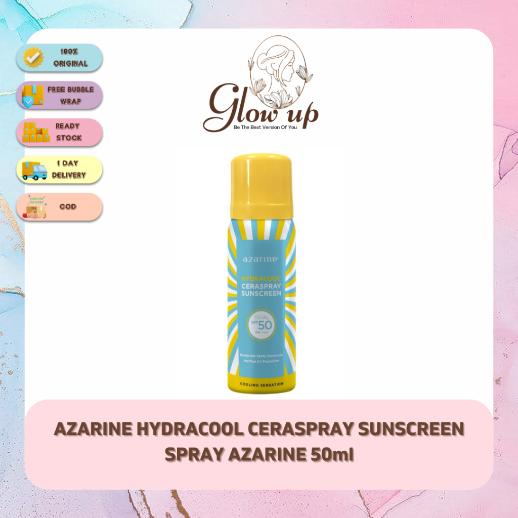 Jual AZARINE HYDRACOOL CERASPRAY SUNSCREEN SPRAY AZARINE 50ml | Shopee ...