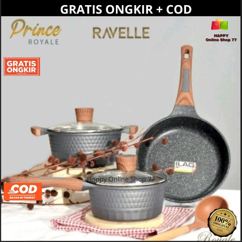 Jual Panci Set Granitec - Ravelle Prince Royale - Cookware Set - Ilag ...