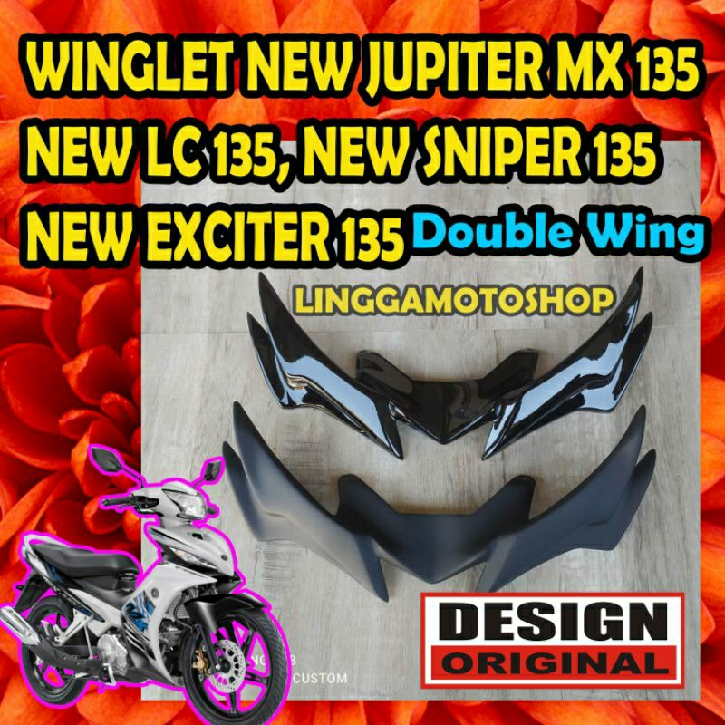 Jual WINGLET NEW JUPITER MX 135 LC MODEL DOUBLE WINGS * NEW SNIPER 135 ...