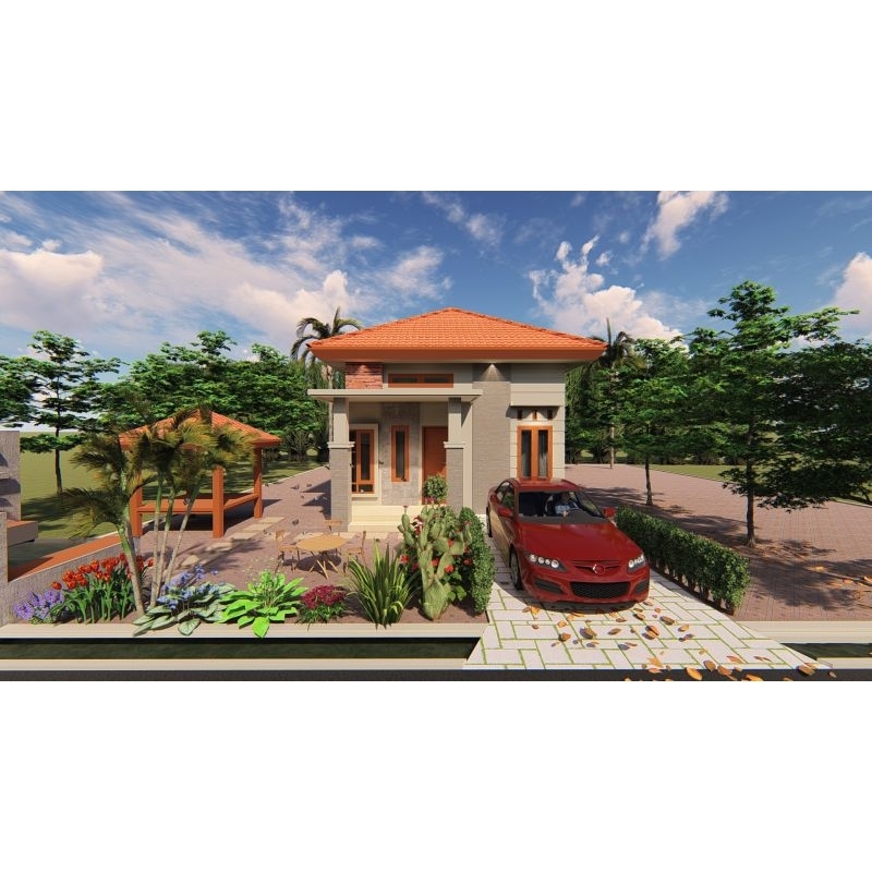 Jual Desain Arsitektur 2D, 3D & RAB Free Animasi, Print A3 & Flashdisk ...