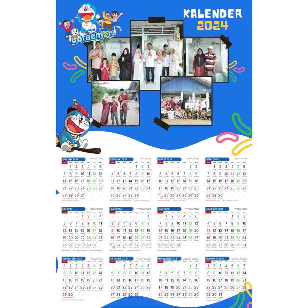 Jual Kalender 2024 - Kalender Dinding 2024 - Kalender Custom Foto ...