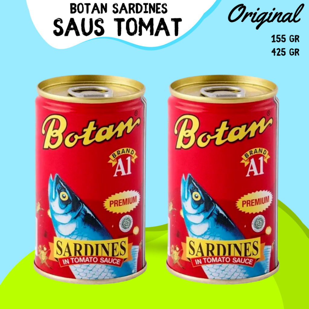 Jual Ikan Sarden Sardines BOTAN Saus Sambal Tomat Saos Tomato Sauce ...