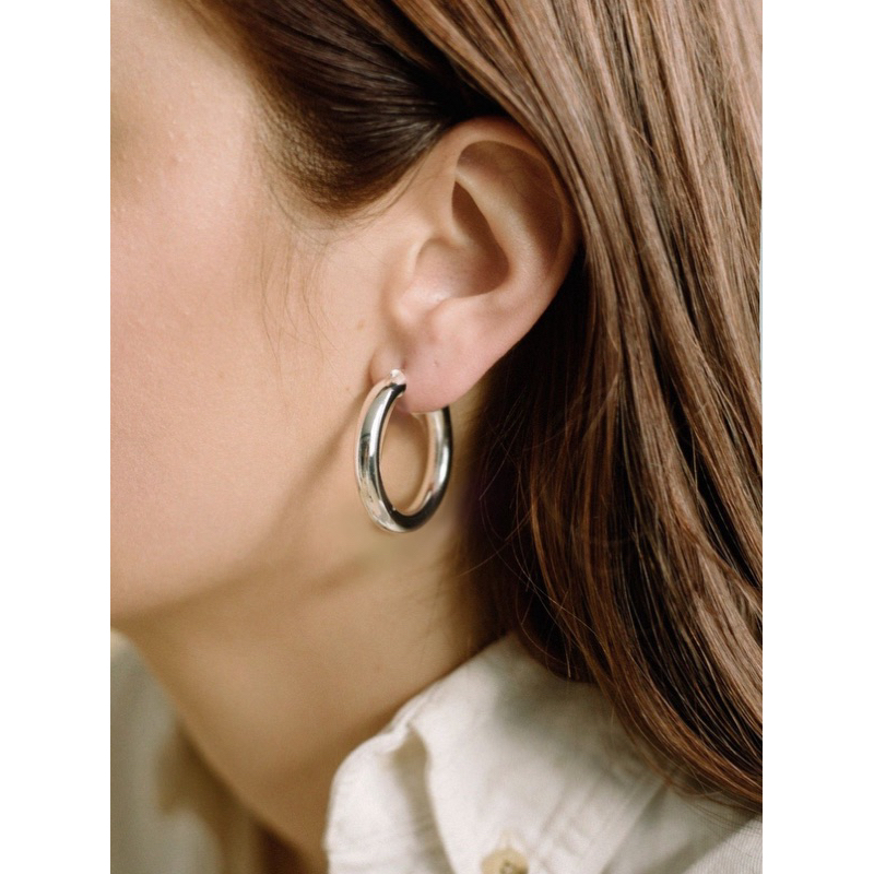 Jual Ark.co - HILA earrings titanium steel (basic; tube) | anting hoops ...