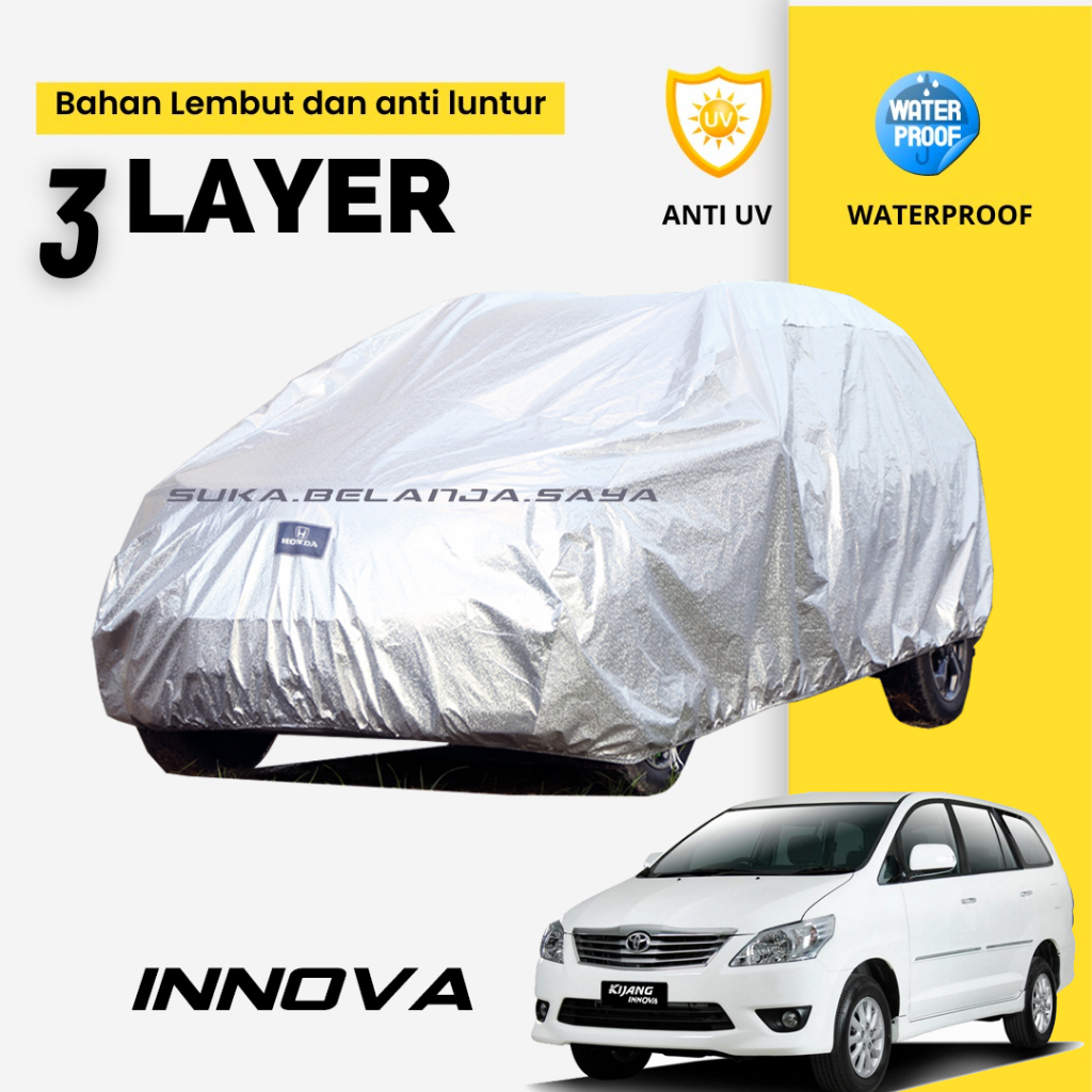 Jual 3 LAYER OUTDOOR PREMIUM innova lama Body Cover Mobil innova Sarung ...