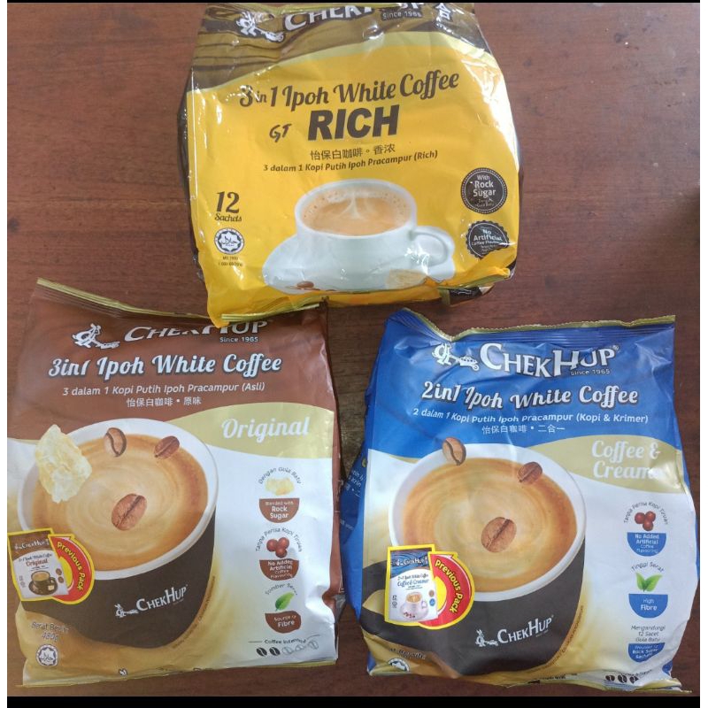 Jual LL - kopi CHECKUP CHEK HUP IPOH WHITE COFFEE INSTANT 2IN1 3IN1 ...