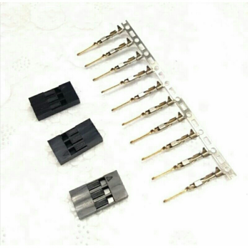 Jual 3pin Black Housing Male / Female Connector Dupont 3 pin konektor 2 ...